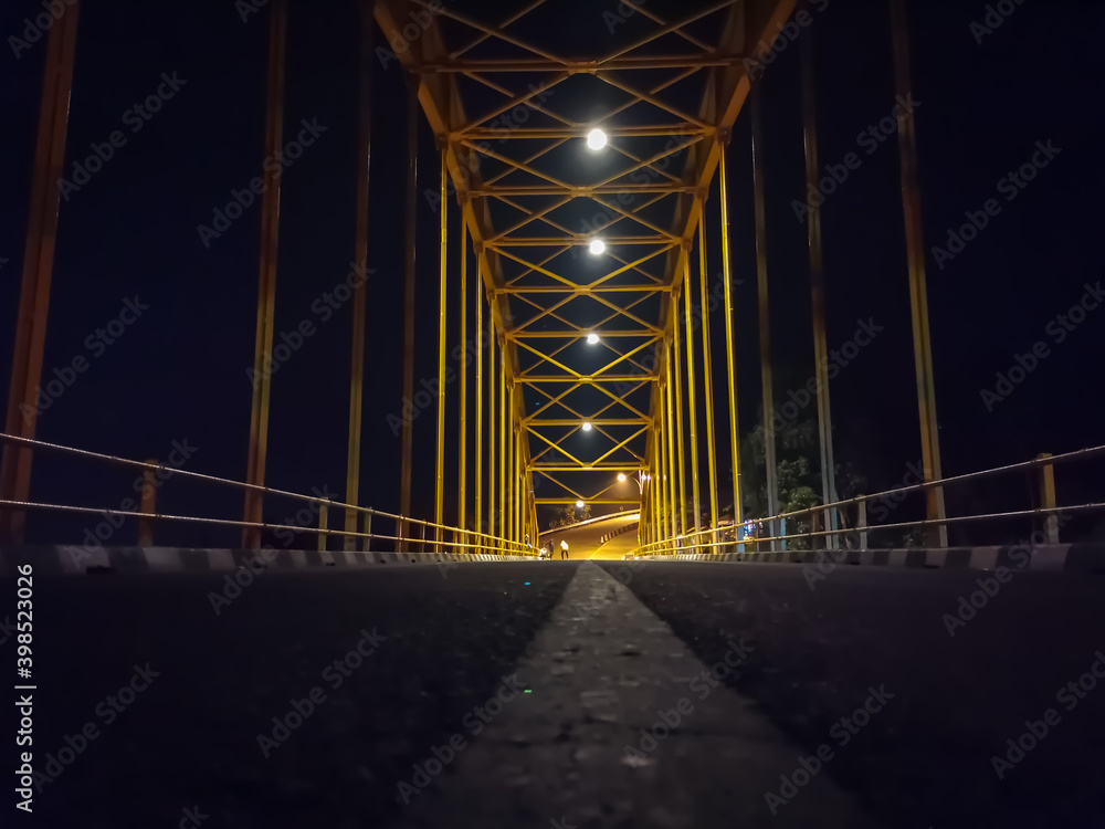 Bridge, Street, Lamp, Light, Night, Road. road of restful in this night ...