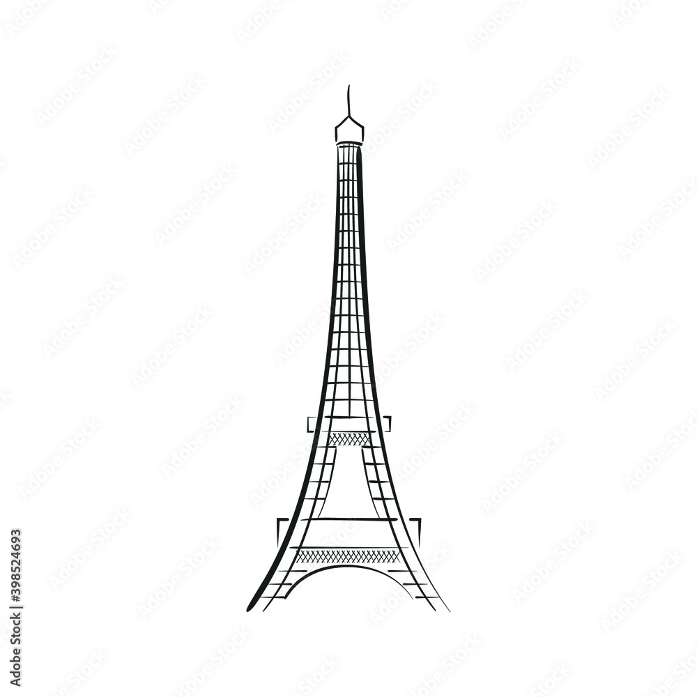Paris Eiffel Tower Line Drawing, Eiffel Tower Icon, Landmark, European ... Paris Eiffel Tower Line Drawing, Eiffel Tower Icon, Landmark, European ...