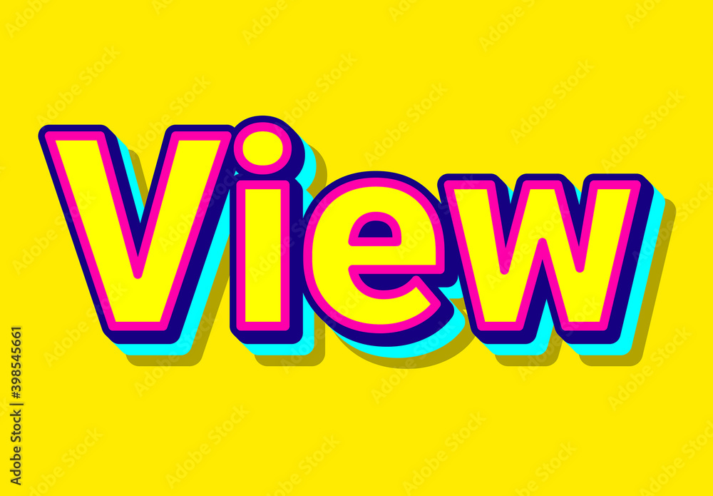 Bold and Contrast Text Effect Stock Template | Adobe Stock