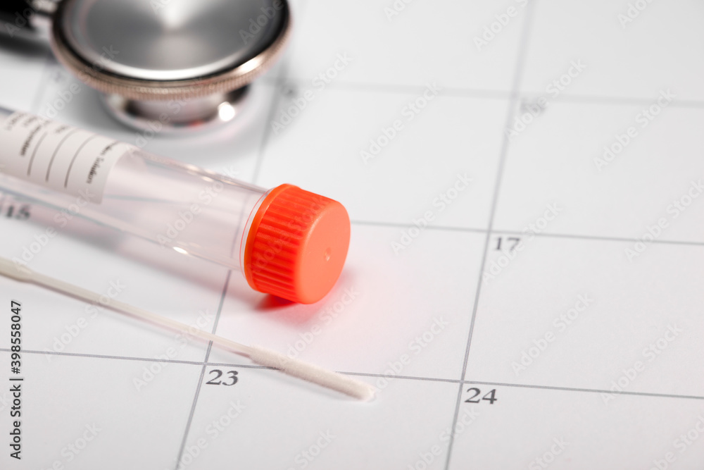 SARS COV-2 (covid-19) antigen detection test, swab and transport vial ...