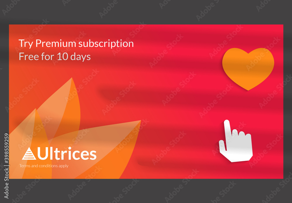 Slideshow Ad Layout with Vanishing Gradient and Paper Cut Shapes Stock ...