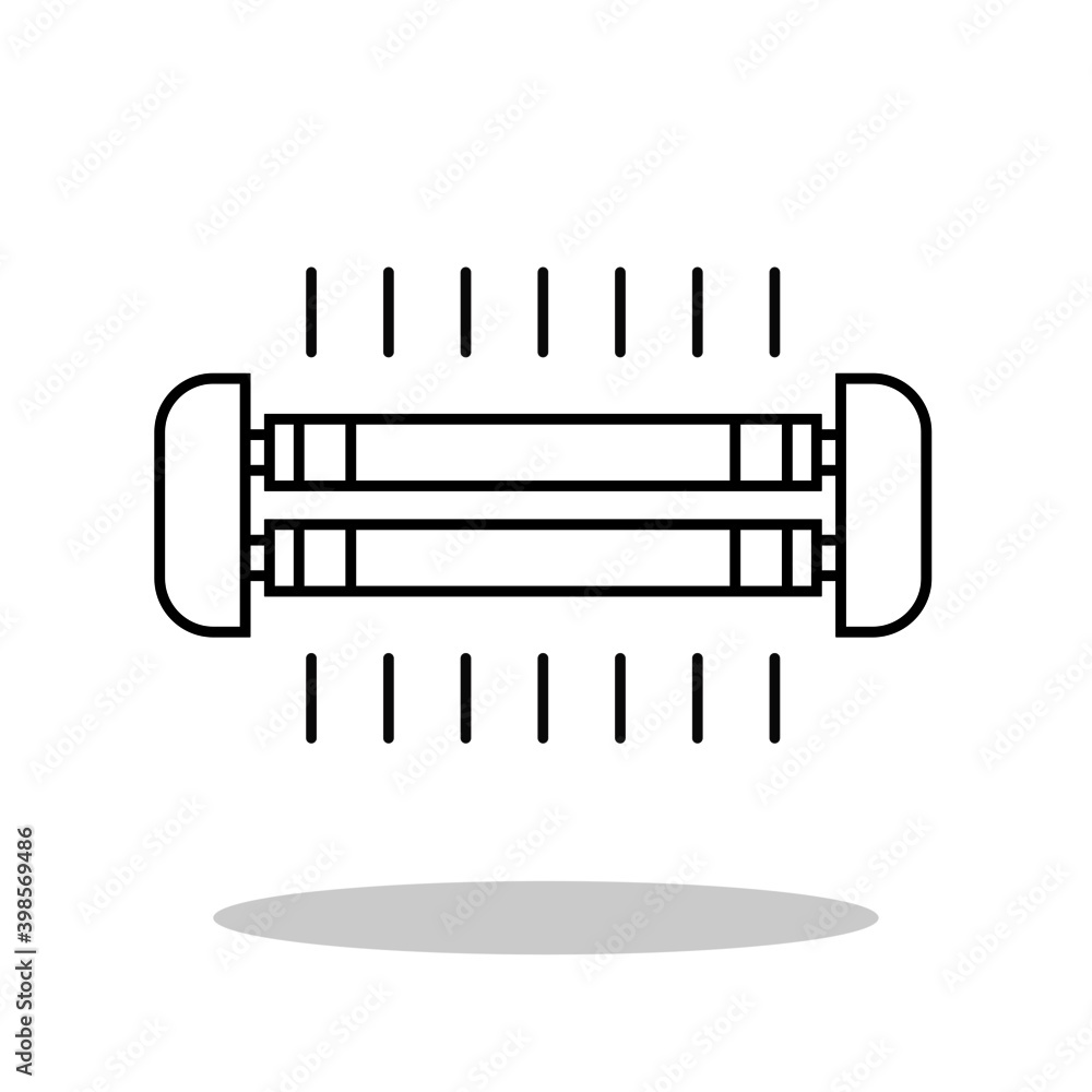 UV Lamp icon in flat style. UV sterilization symbol for your web site ...