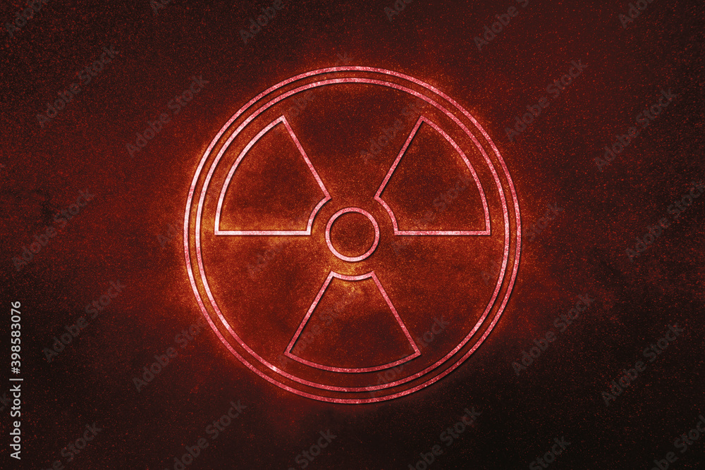 Radiation sign, Radiation symbol, hazard warning sign Stock Photo ...