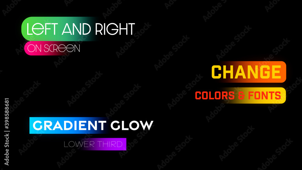 Gradient Glow Lower Third Stock Template | Adobe Stock