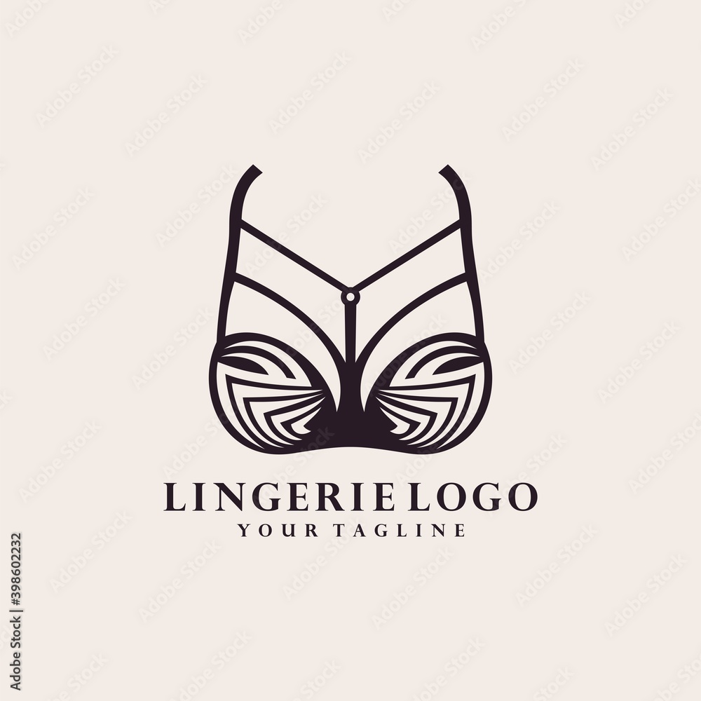 Women fashion logo design template. Lingerie emblem Stock Vector ...