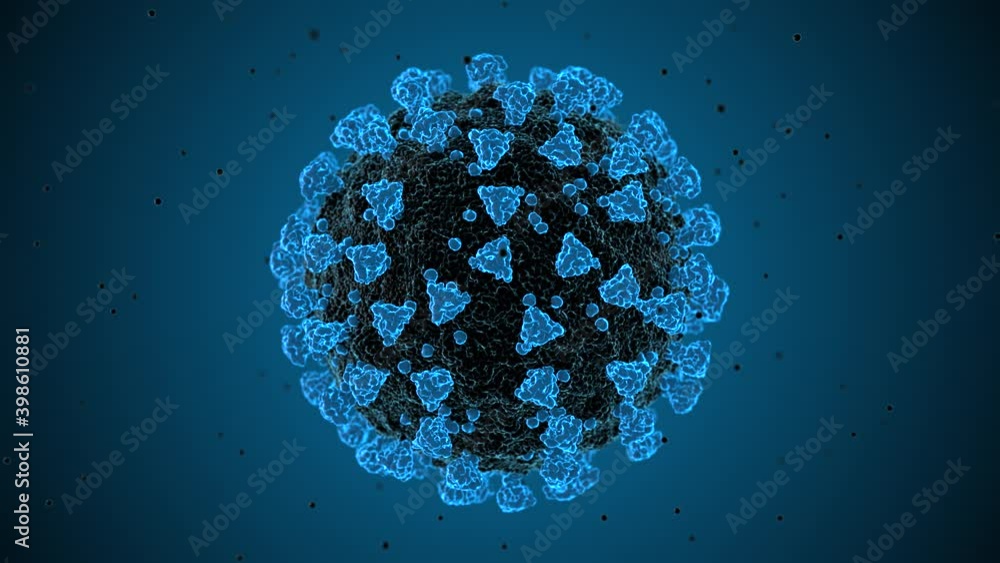 Coronavirus COVID-19 medical microscope virus close up of severe acute ...
