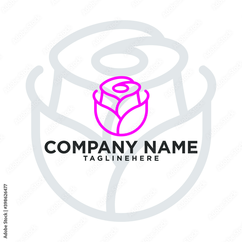 Design a simple and elegant Rose logo that fits your business and uses ...