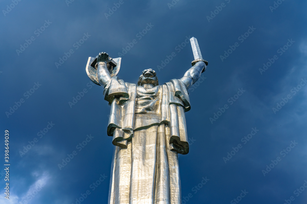 Kiev,Ukraine - May,2019: The famous Motherland Monument also known as ...