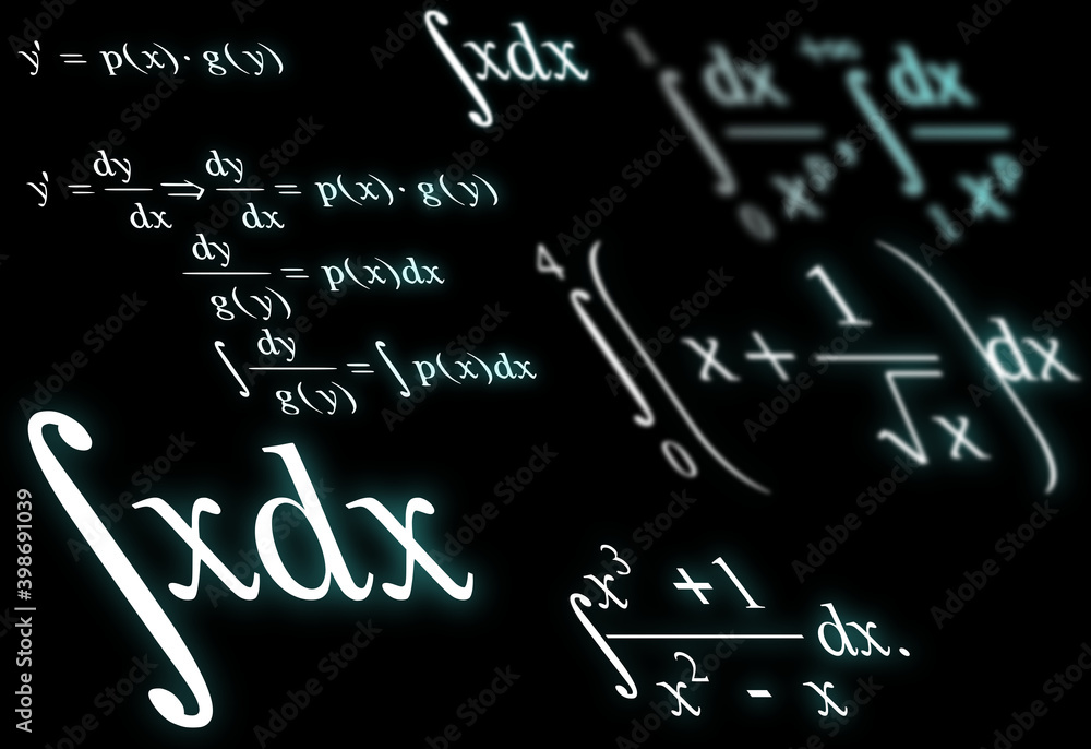 graphic abstraction differential equations and integrals, formulas ...