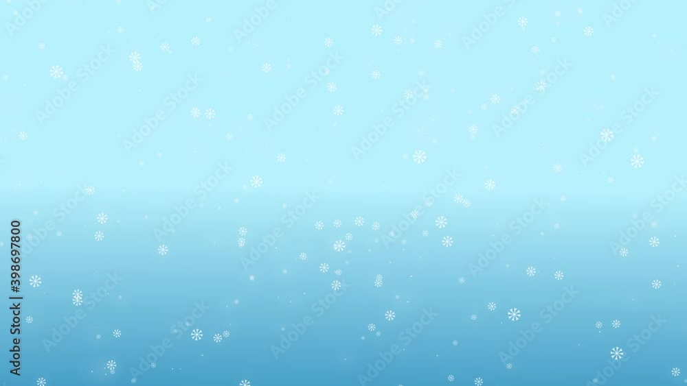 Snowfall on a blue background 2d animation, Animated falling snow in hd ...