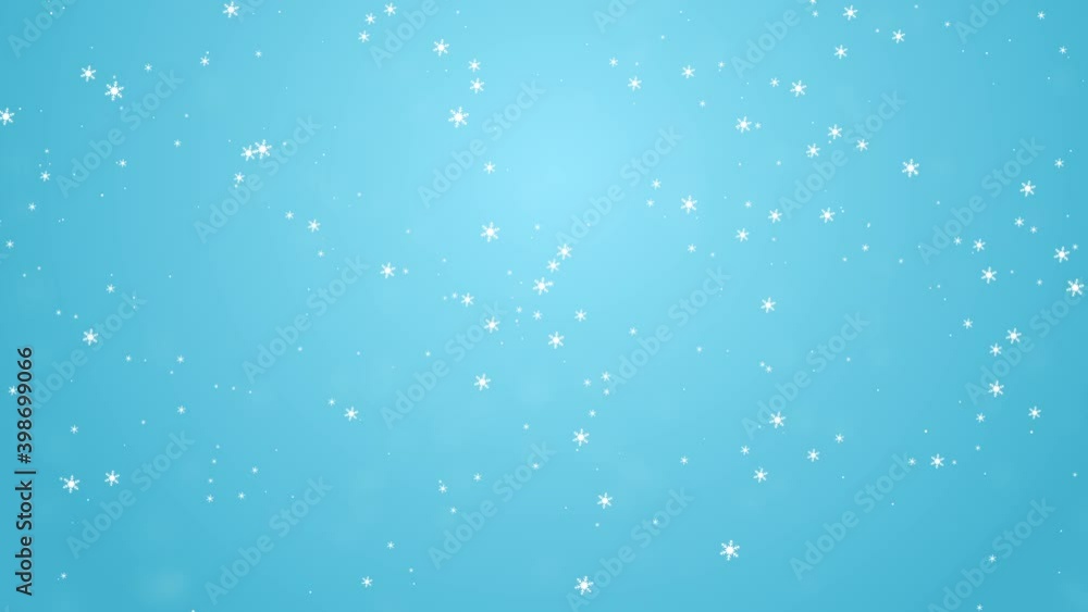 Snowfall on a blue background 2d animation, Animated falling snow in hd ...