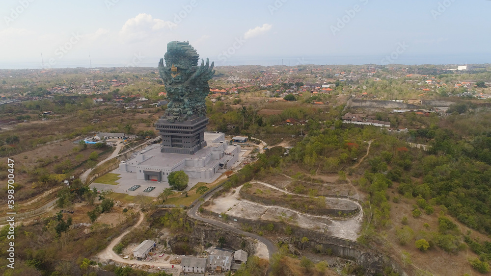 Aerial view statue hindu god garuda wisnu kencana Statue, Bali. Statue ...