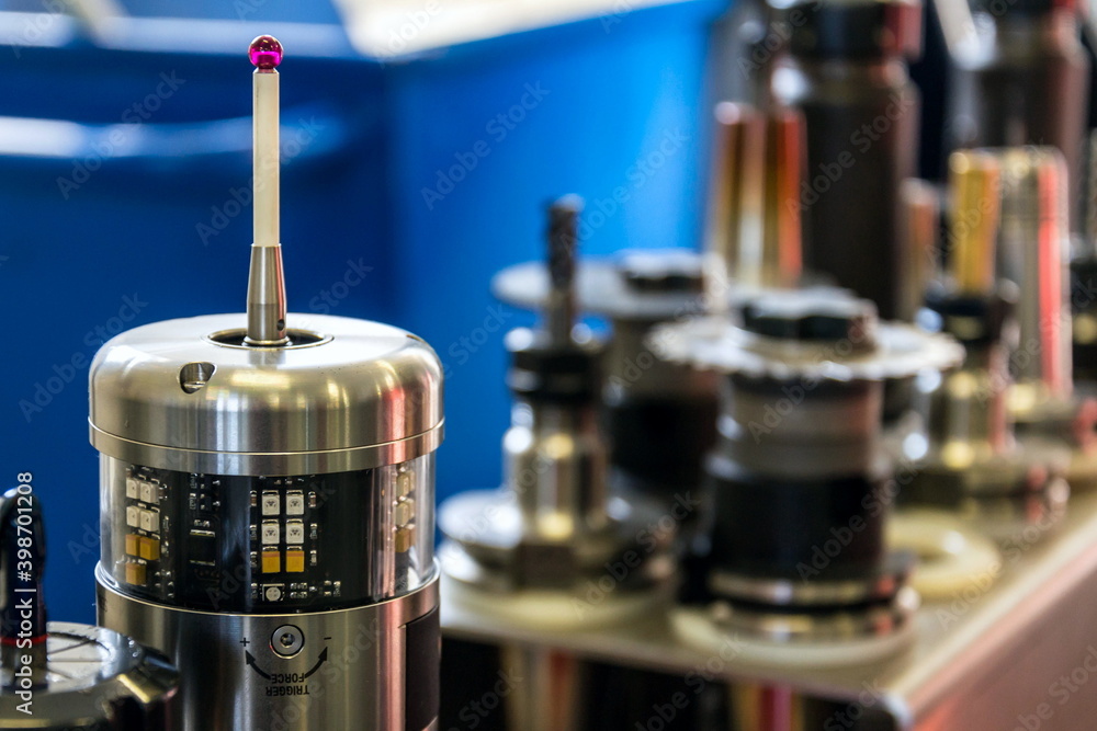 Automation and industry 4.0 concept with modern CNC milling machine ...