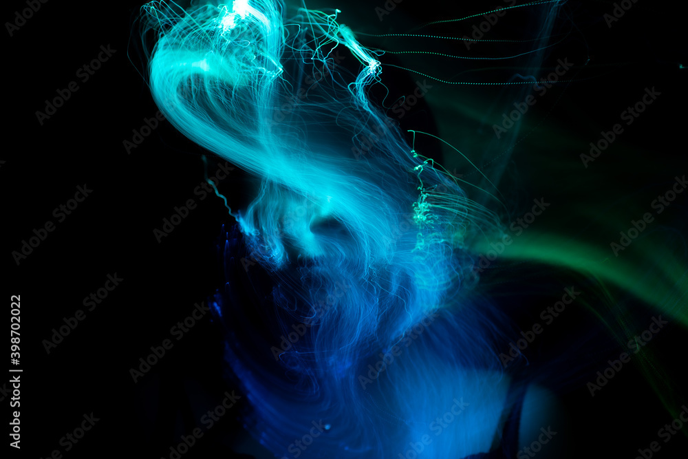 lightpainting portrait, new art direction, long exposure photo without ...
