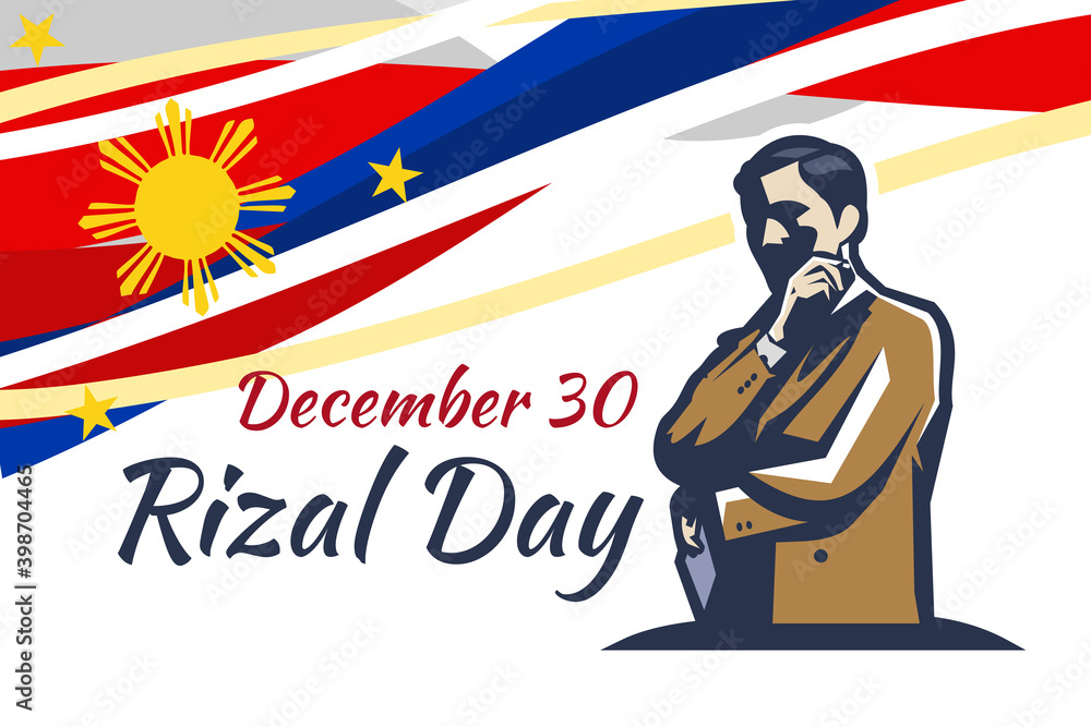 December 30, Happy Rizal Day Vector Illustration. Suitable for greeting ...