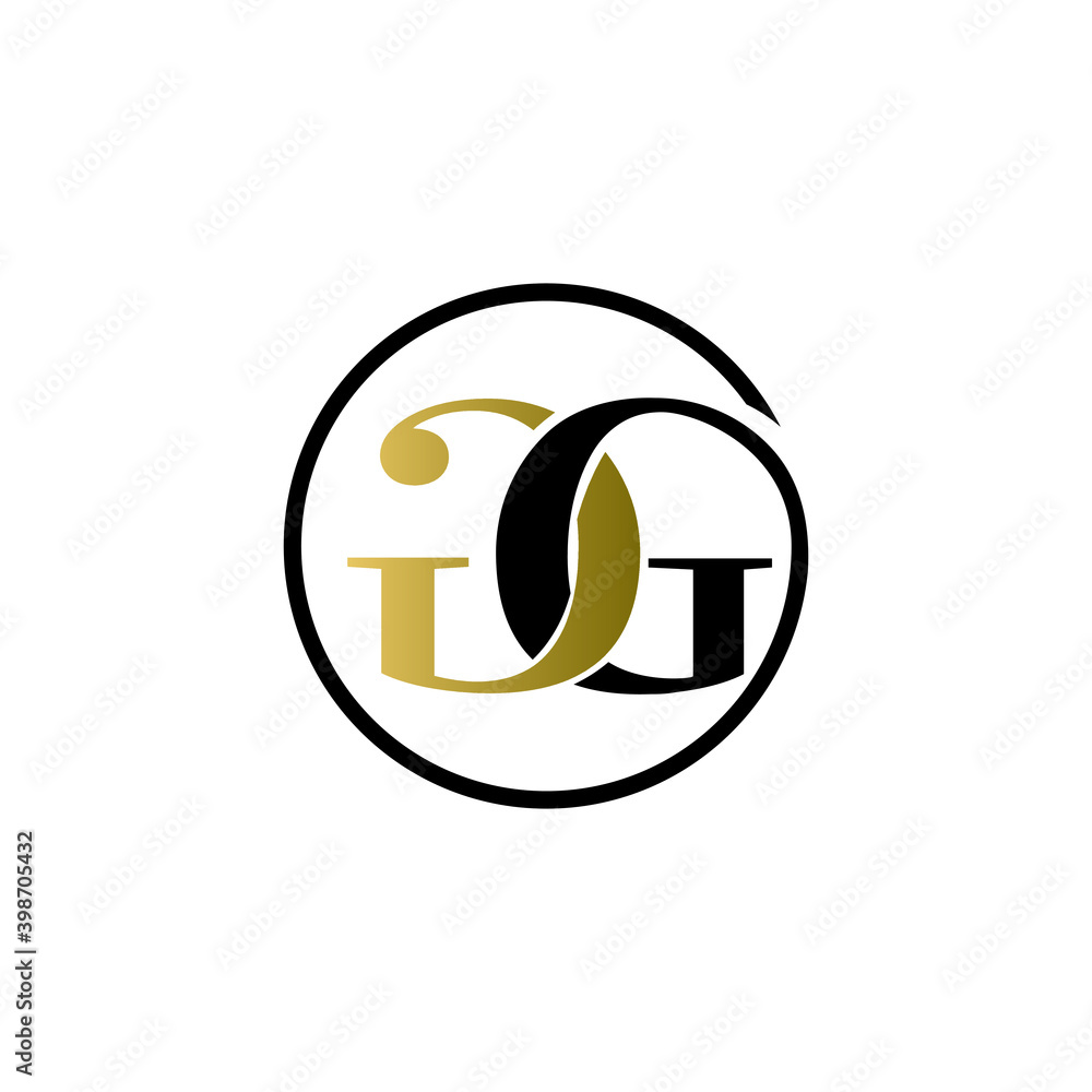 gg circle luxury logo design vector icon Stock Vector | Adobe Stock