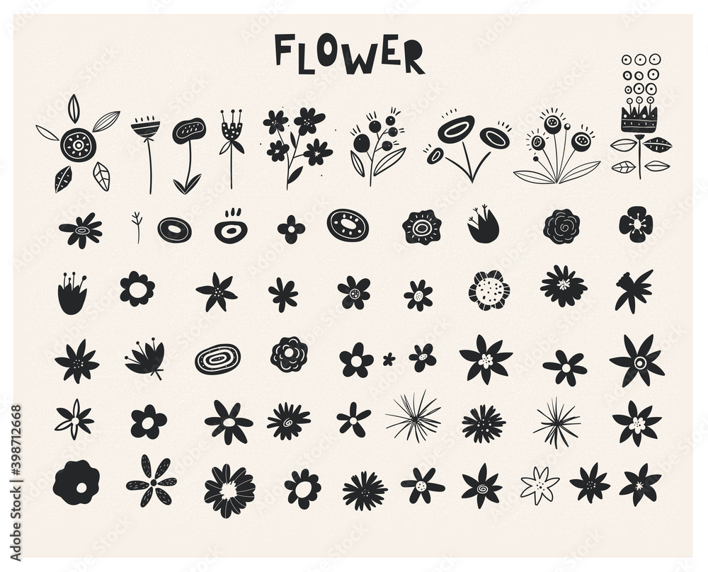 Rubber Stamp Flower Designs