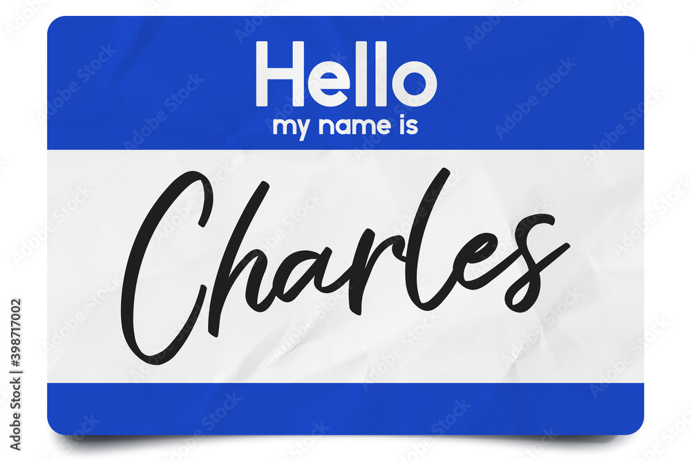 Hello my name is Charles Stock Illustration | Adobe Stock