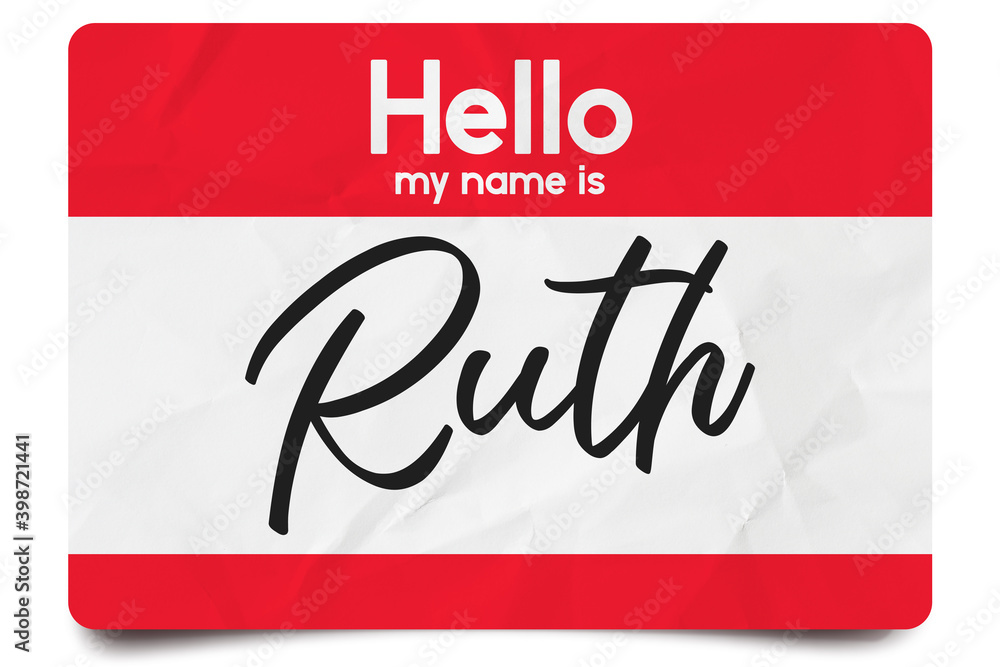 Hello my name is Ruth Stock Photo | Adobe Stock