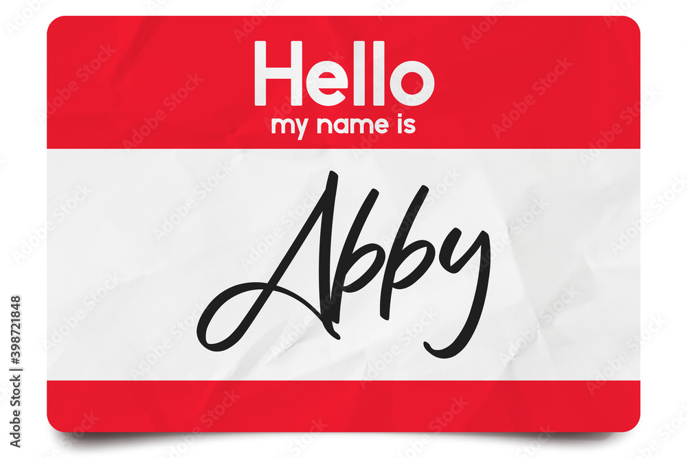 Hello my name is Abby Stock Photo | Adobe Stock