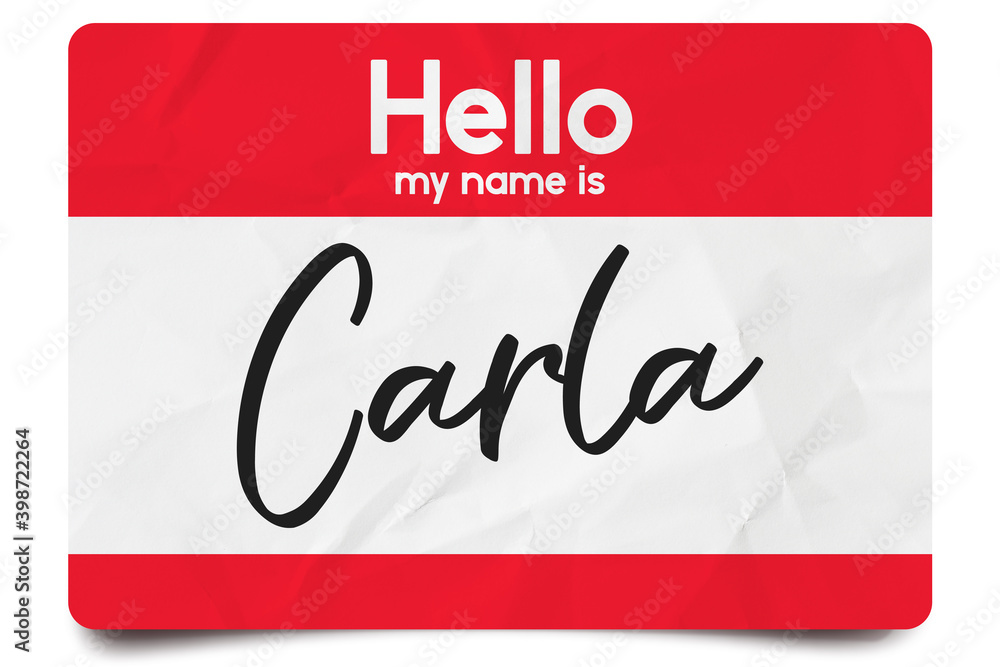 Hello my name is Carla Stock Illustration | Adobe Stock