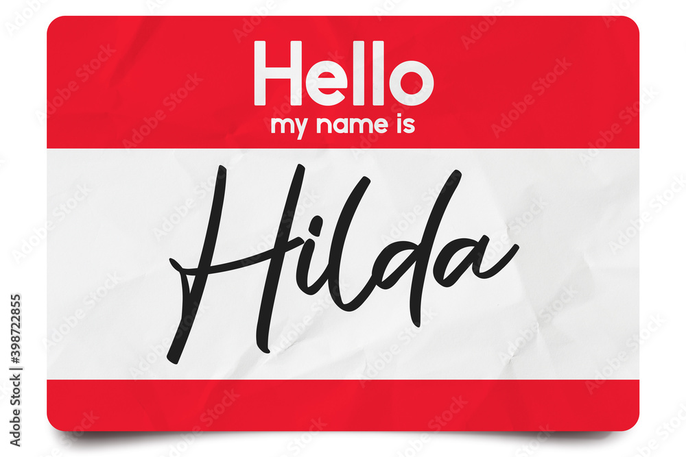 Hello my name is Hilda Stock Illustration | Adobe Stock