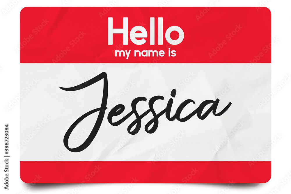 Hello my name is Jessica Stock Photo | Adobe Stock