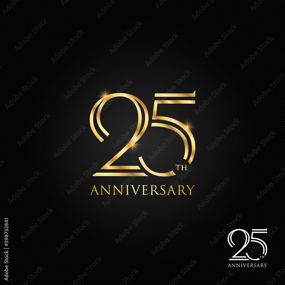 25 years anniversary logo, icon and symbol vector illustration Stock ...