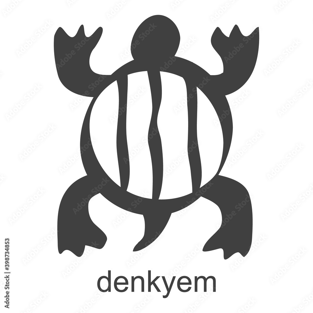 vector icon with african adinkra symbol Denkyem Stock Vector | Adobe Stock