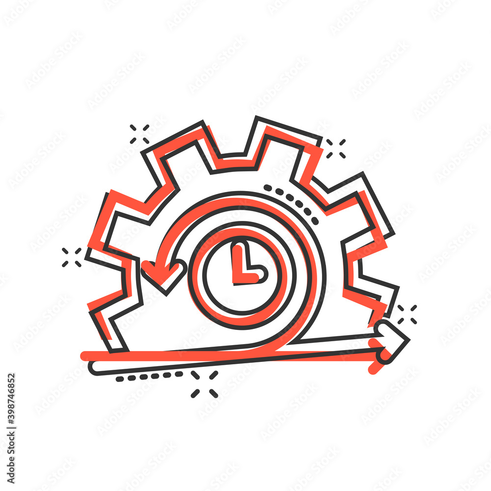 Agile icon in comic style. Flexible cartoon vector illustration on ...