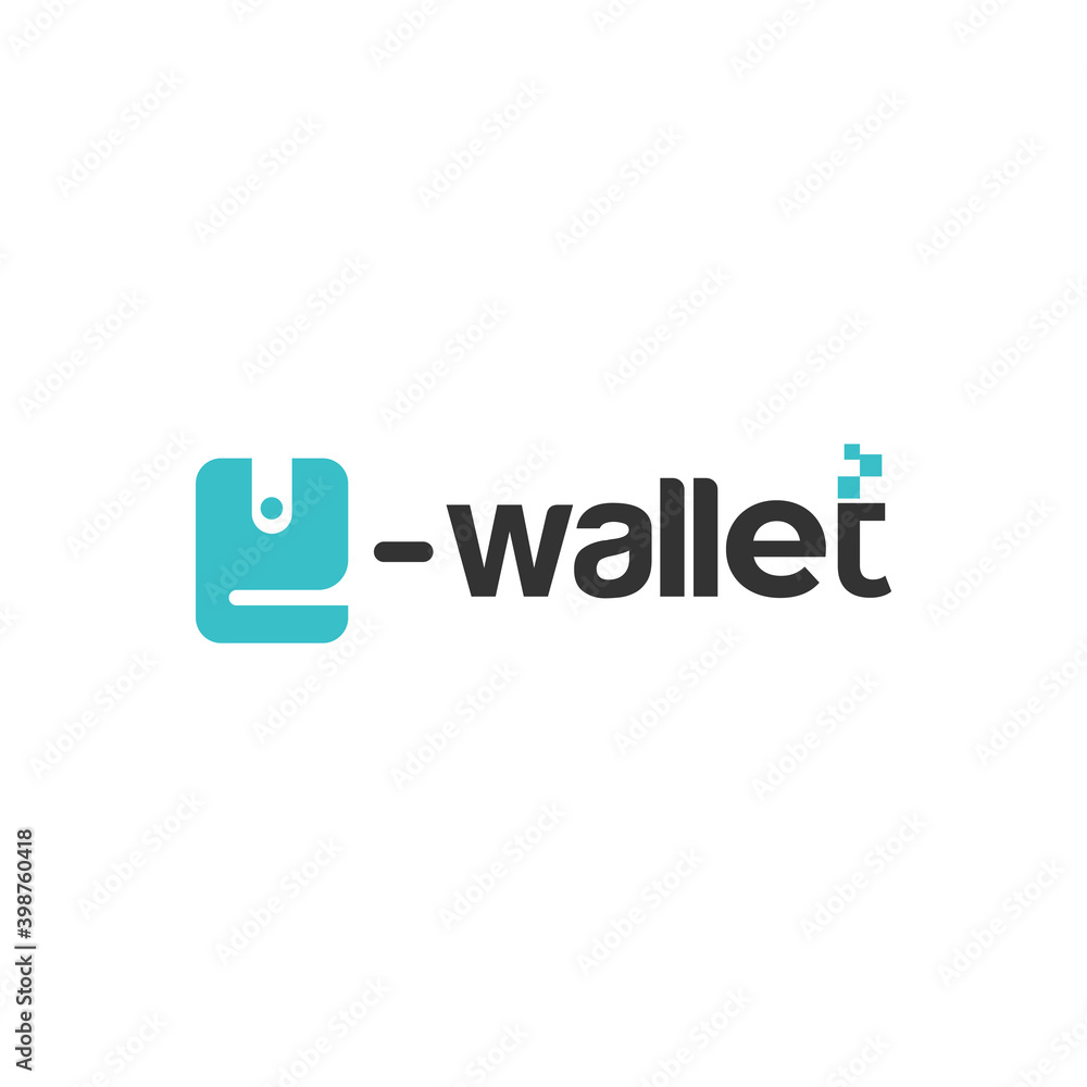 typography digital e wallet crypto cryptocurrency vector logo template ...