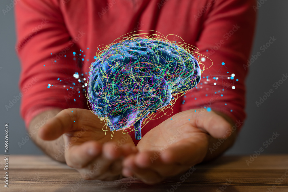 brain intelligence ai digtal 3d artificial intelligence Stock Photo ...