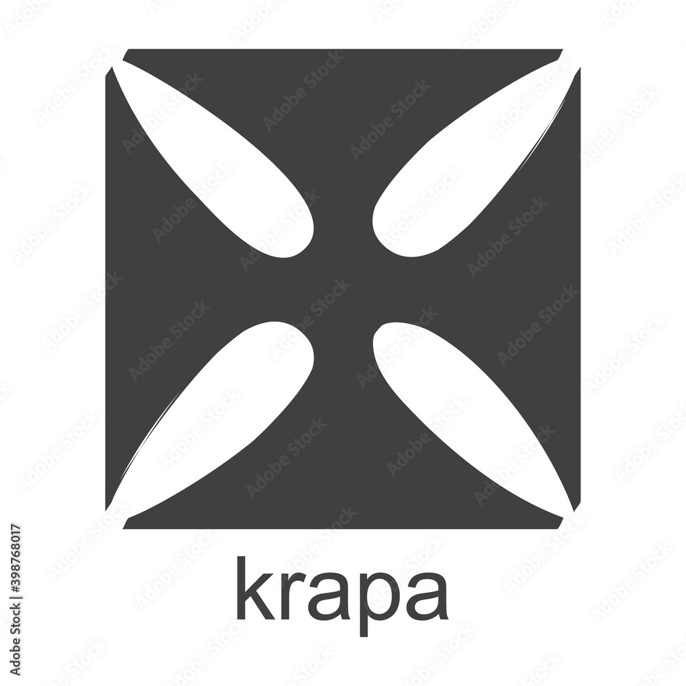vector icon with african adinkra symbol Krapa Stock Vector | Adobe Stock
