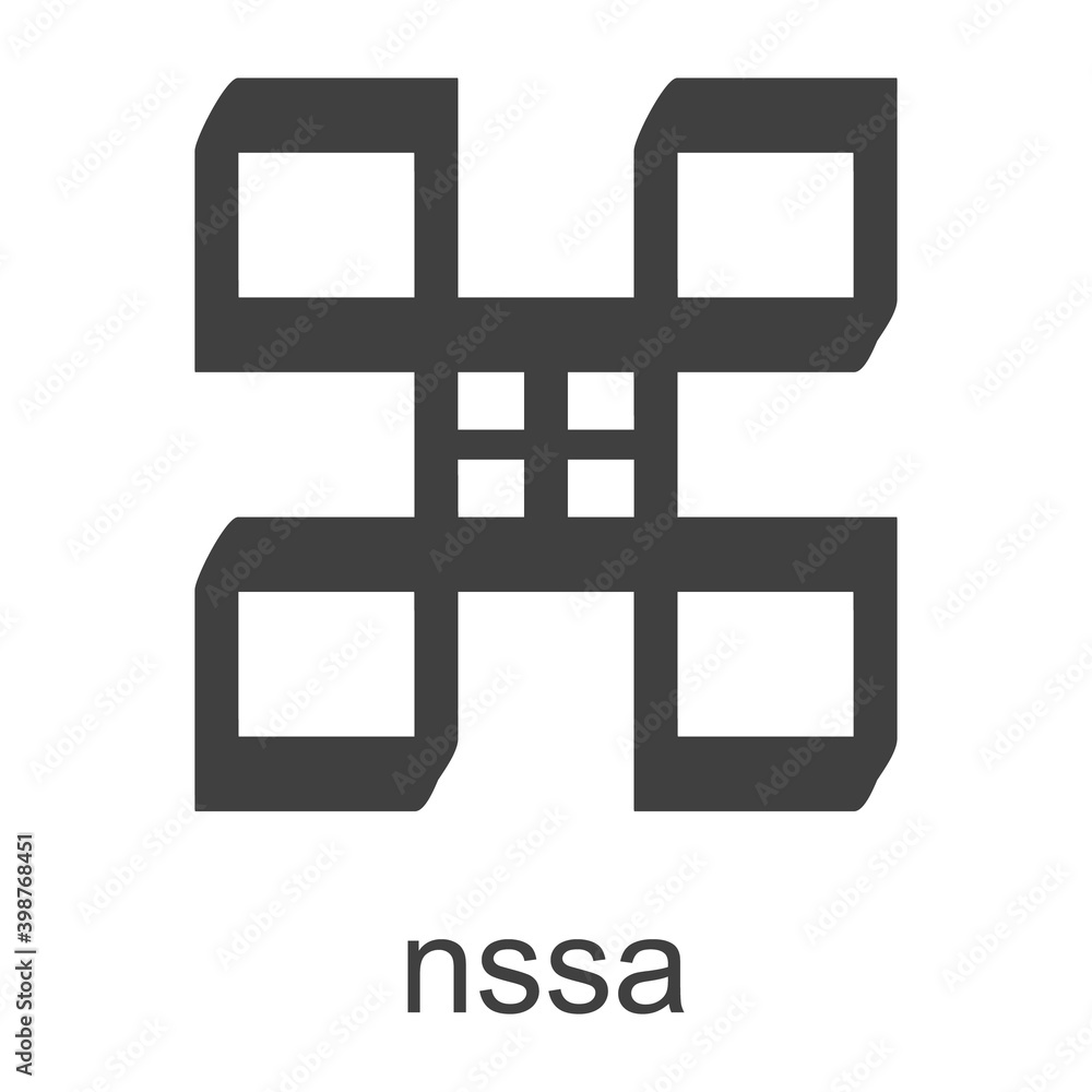 vector icon with african adinkra symbol Nsaa Stock Vector | Adobe Stock