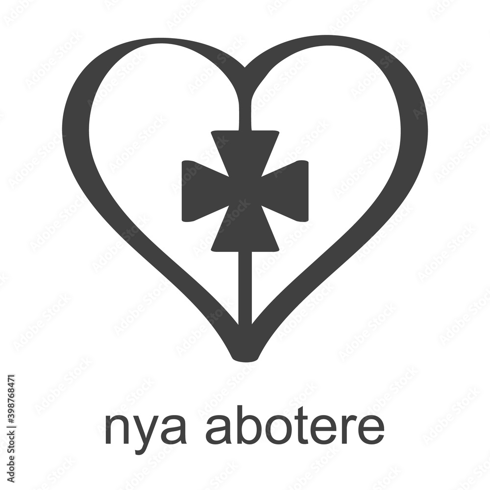 vector icon with african adinkra symbol Nya Abotere Stock Vector ...