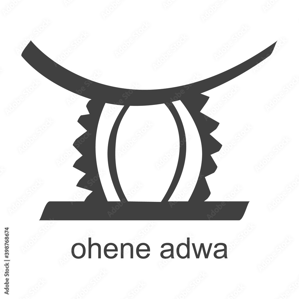 vector icon with african adinkra symbol Ohene Adwa Stock Vector | Adobe ...