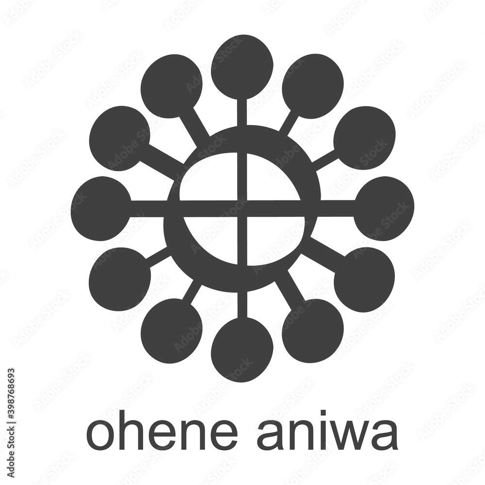 vector icon with african adinkra symbol Ohene Aniwa Stock-Vektorgrafik ...