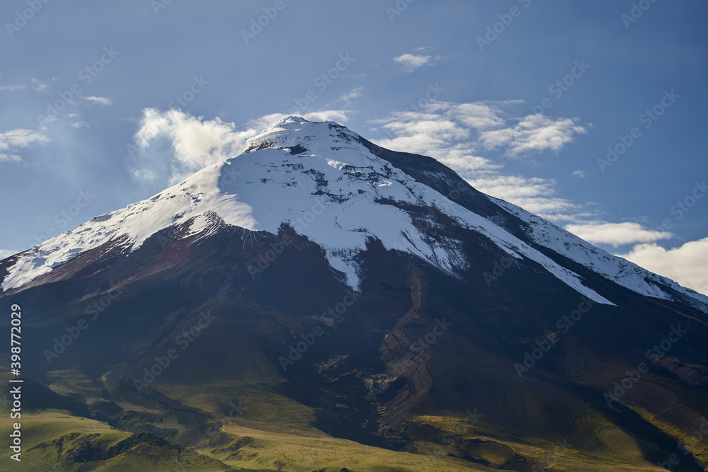Cotopaxi is an active volcano in the Andes Mountains, in the Latacunga ...