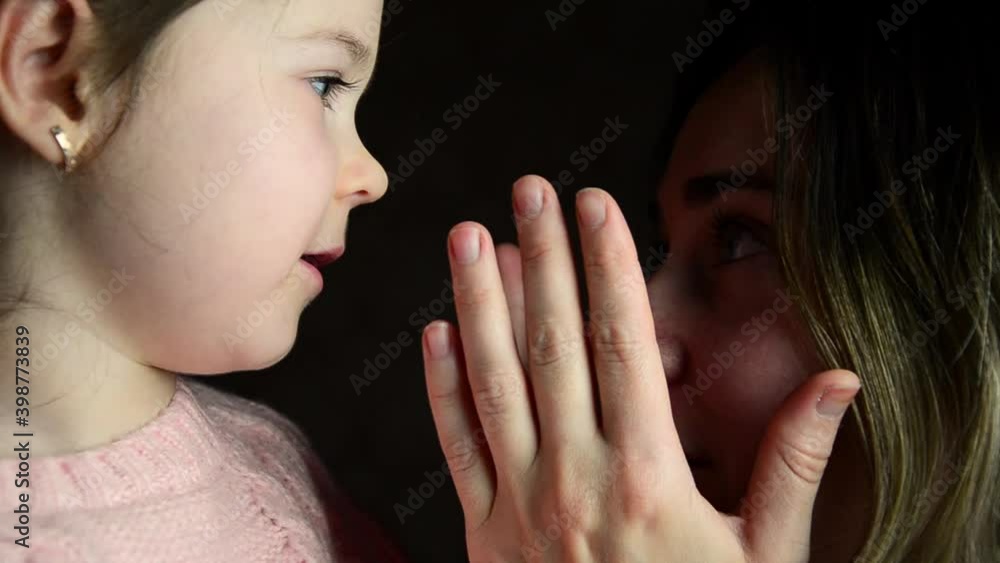 Vídeo do Stock: Mom and baby close up. Happy mom with a child are ...