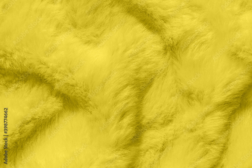 Fur texture in colors of the year 2021 illuminating yellow the ultimate ...