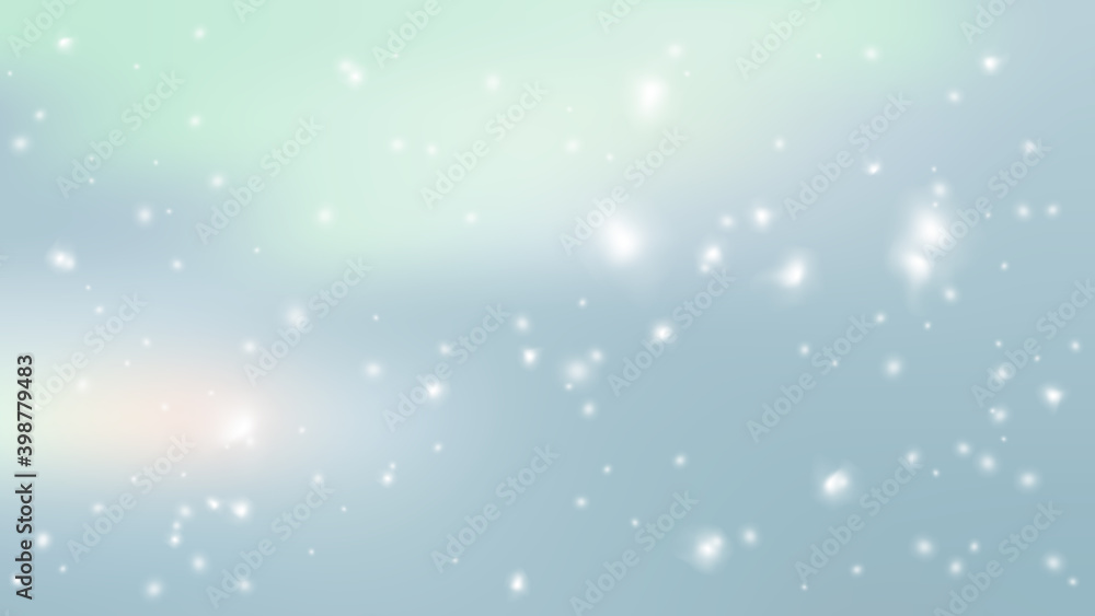 Falling white glare of shiny snow isolated on blue. White sparks ...