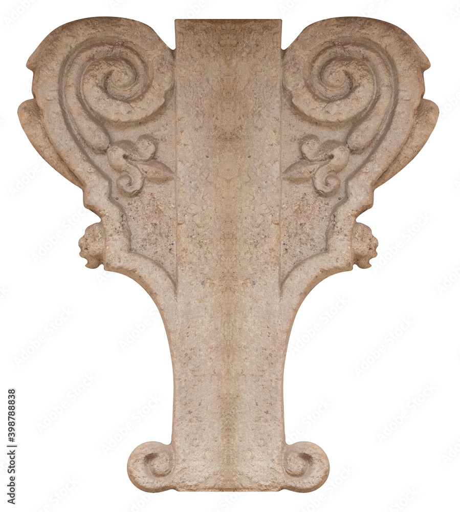 Elements of architectural decorations of buildings, a beam under the ...