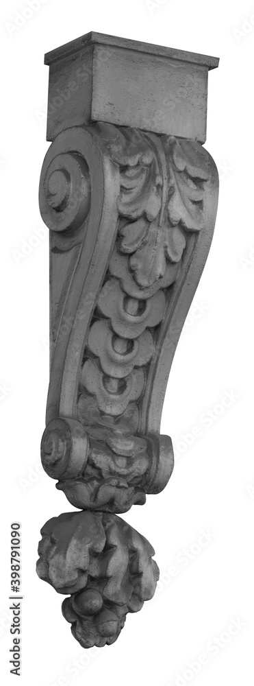 Elements of architectural decorations of buildings, a beam under the ...