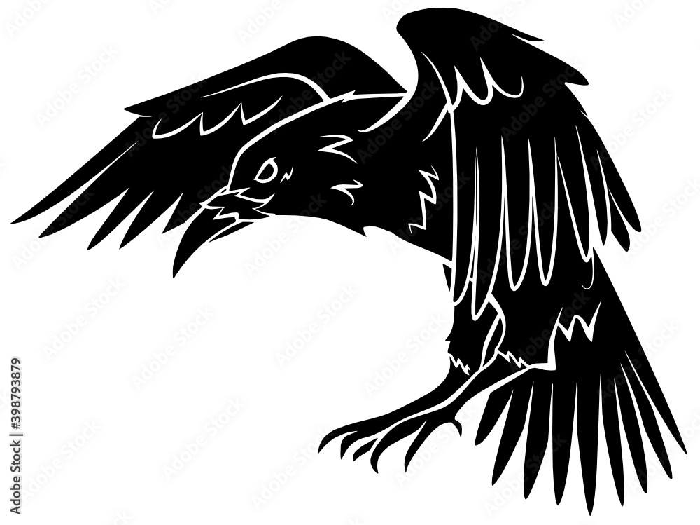 Rabe Grafik Wikinger Hugin & Munin Vektor Stock Vector | Adobe Stock