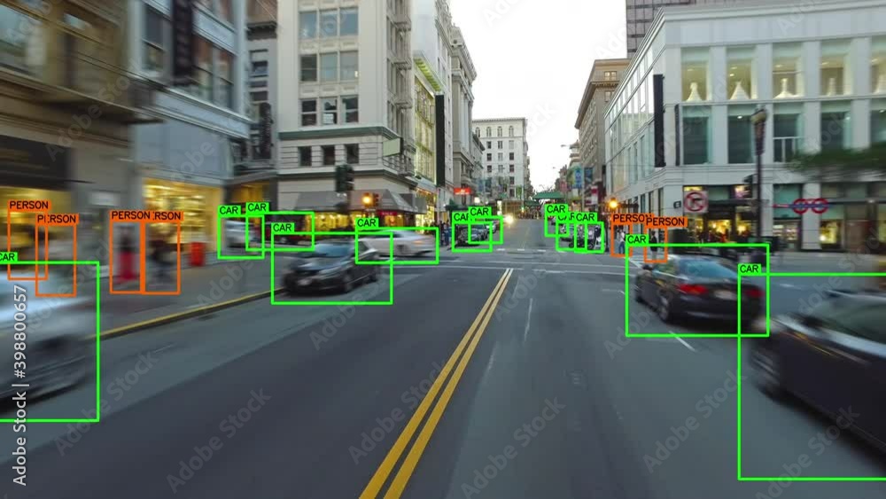 Autonomous Car Driving Through A San Francisco Computer Vision With