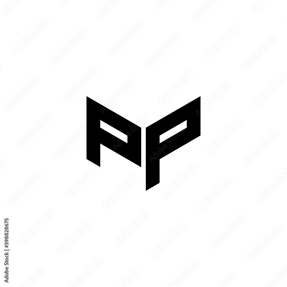 Double P Letter Logo Design With White Background In Illustrator Eps