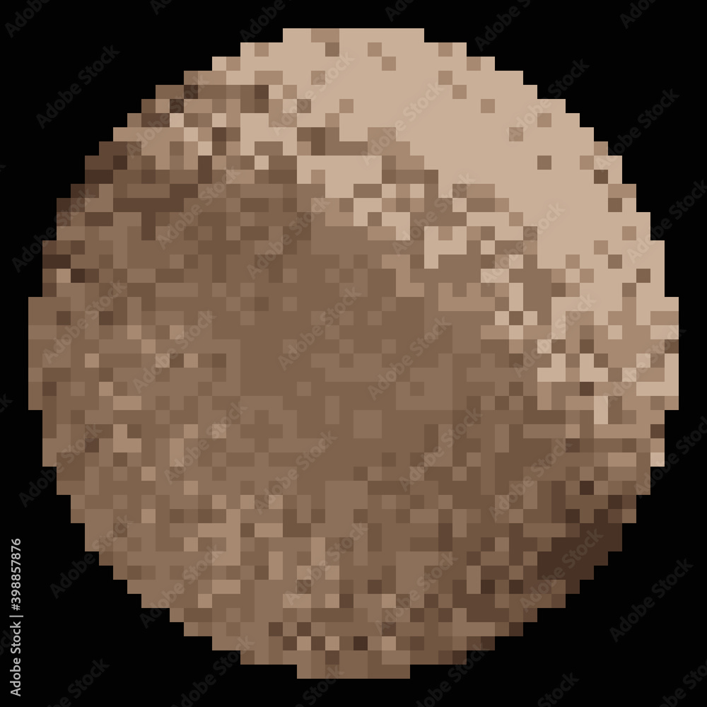 Asteroids in space pixel art. Rock in space. 3d rendering. Stock ...