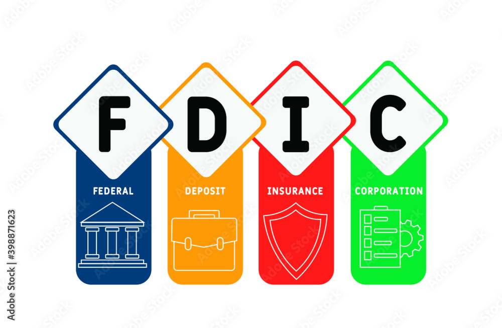 FDIC - Federal Deposit Insurance Corporation acronym. business concept ...