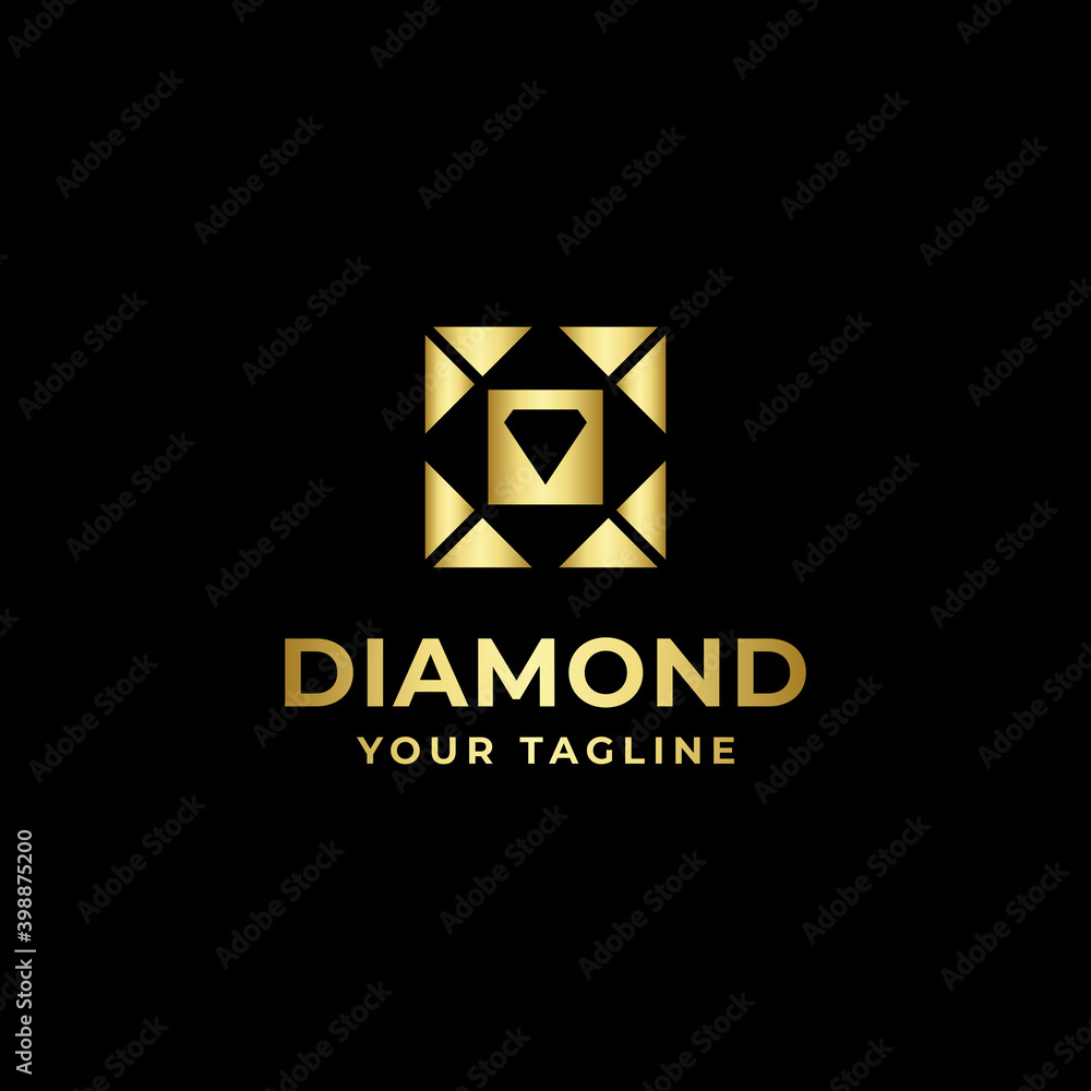 Elegant diamond logo Luxury Vector Stock Vector | Adobe Stock