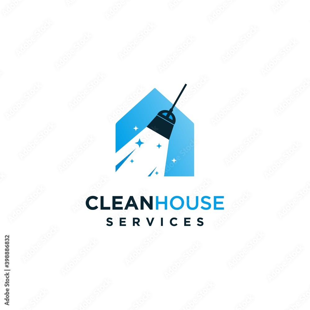 House cleaning service logo design inspiration Stock Vector | Adobe Stock